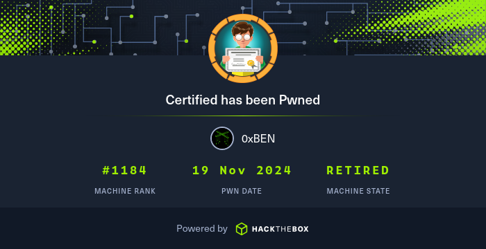 HackTheBox | Certified